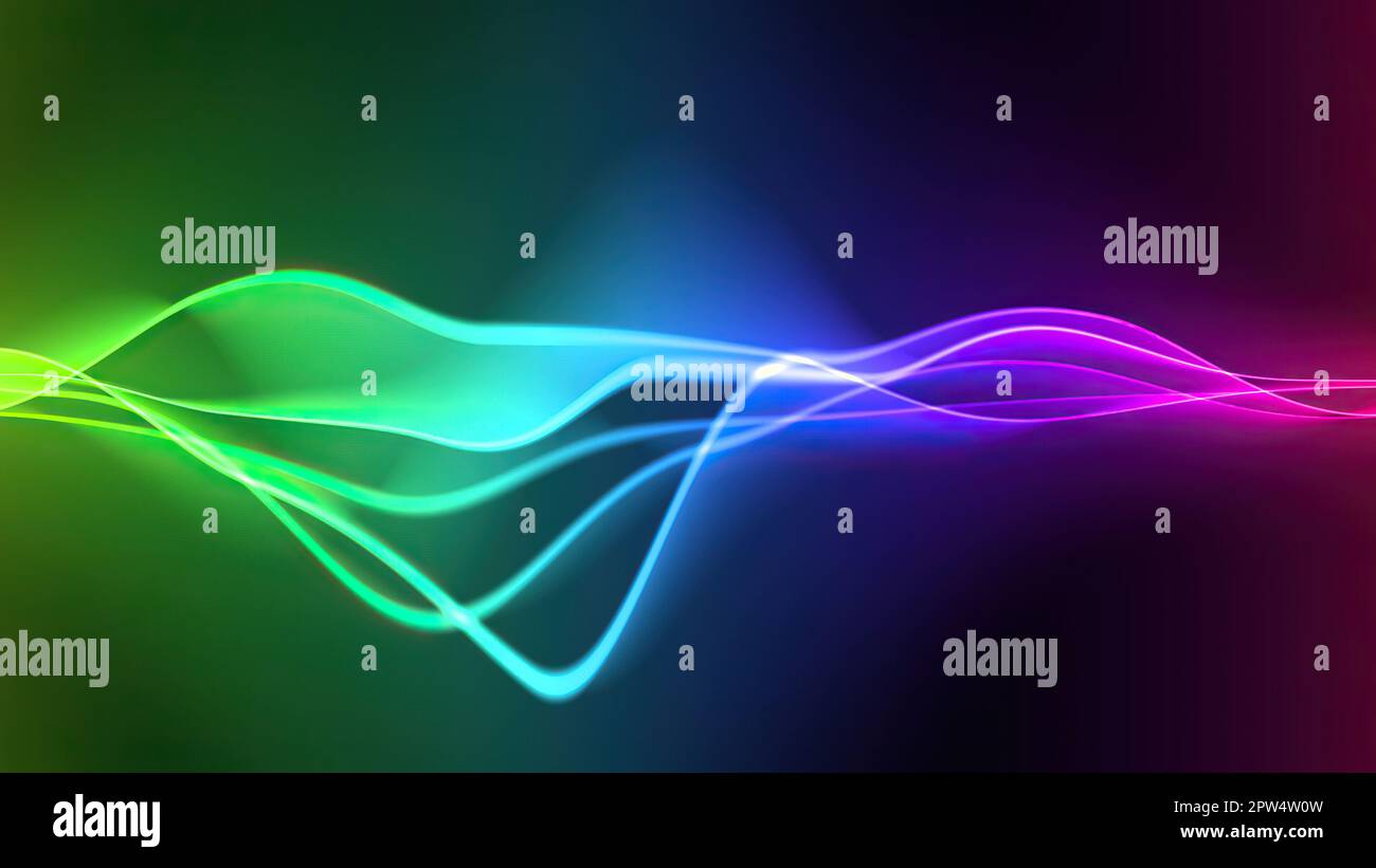 Wave line flowing rainbow color Stock Photo - Alamy