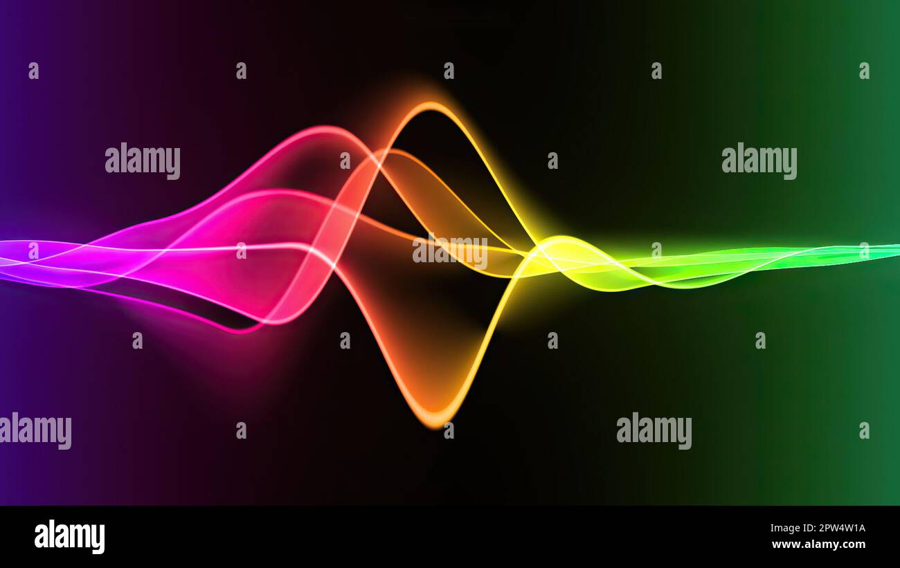 Wave line flowing rainbow color Stock Photo - Alamy