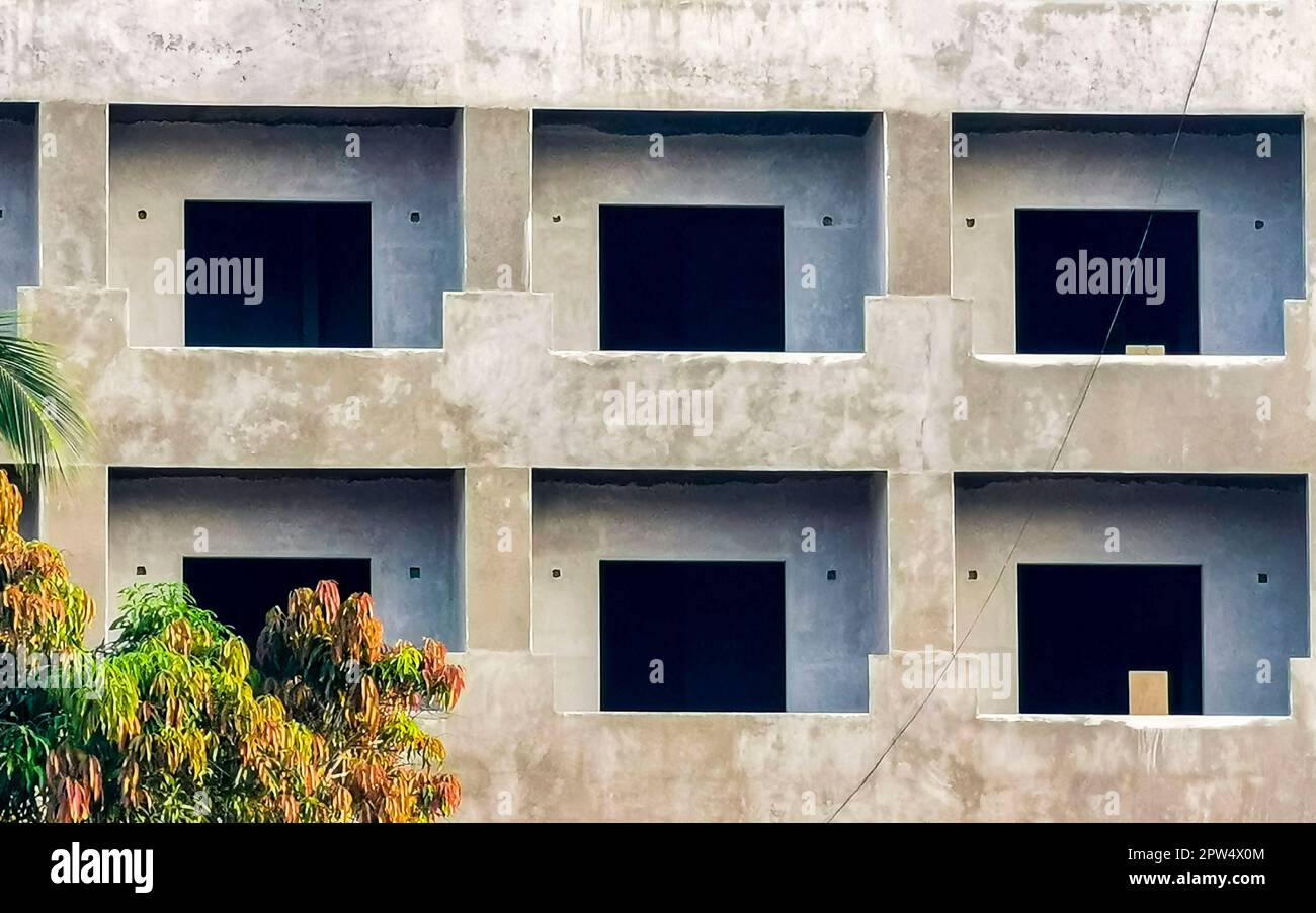 Huge gigantic construction stop building ruin building site in Zicatela ...