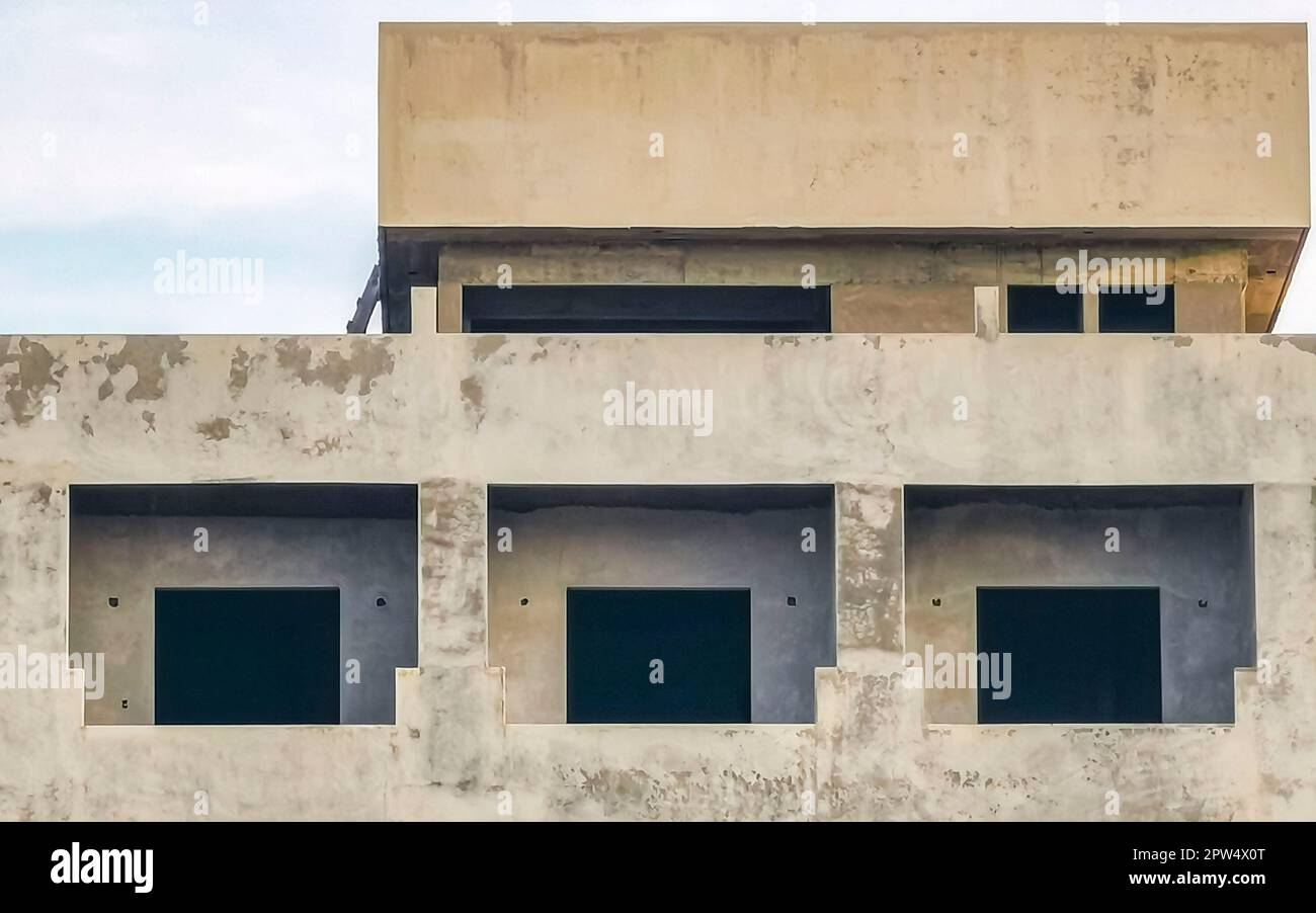 Huge gigantic construction stop building ruin building site in Zicatela ...