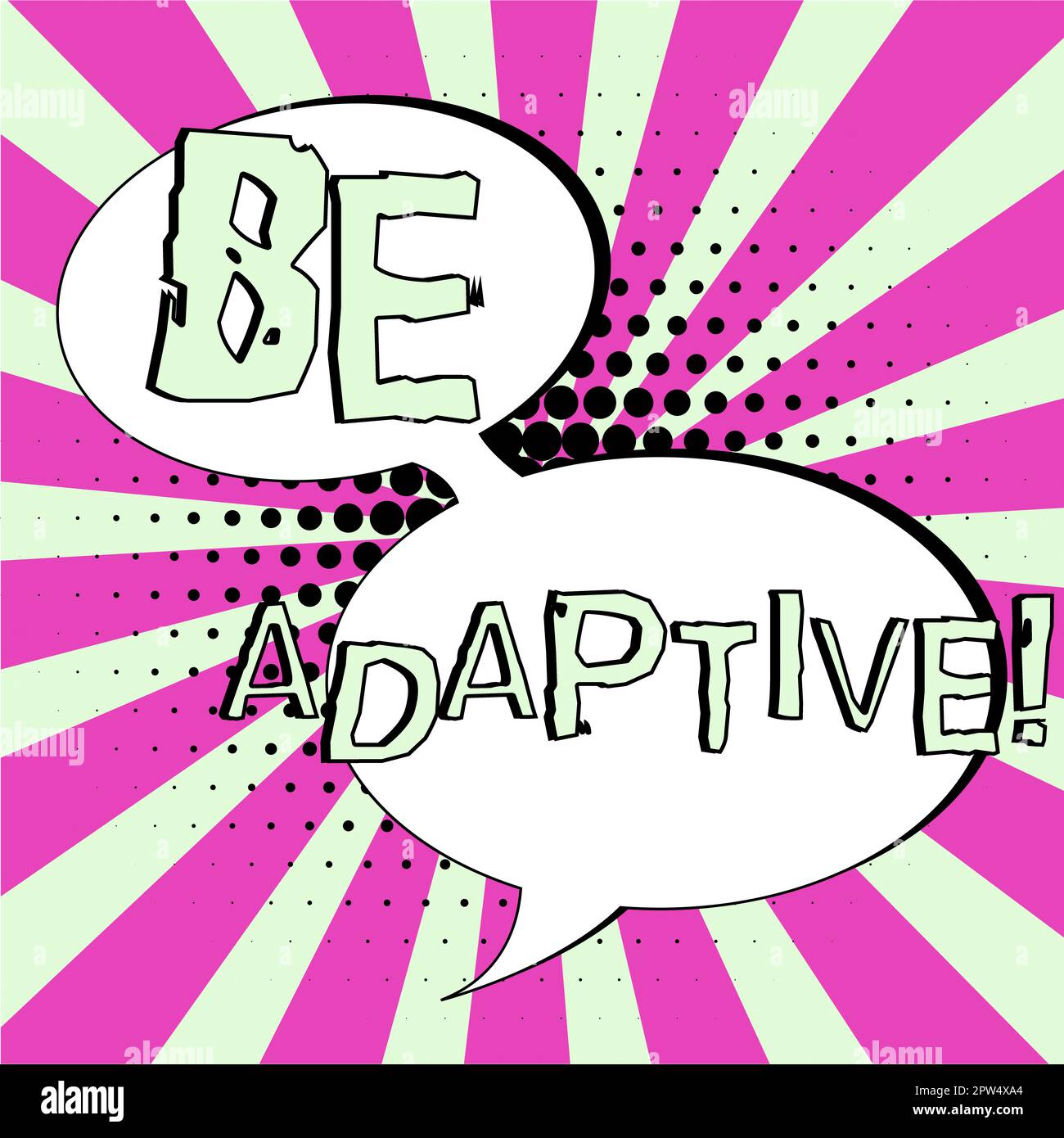 Conceptual caption Be Adaptive, Conceptual photo make the difference ...