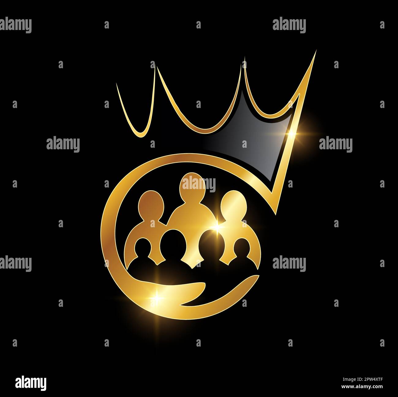 Golden Peoples Logo vector Icon Stock Vector Image & Art - Alamy