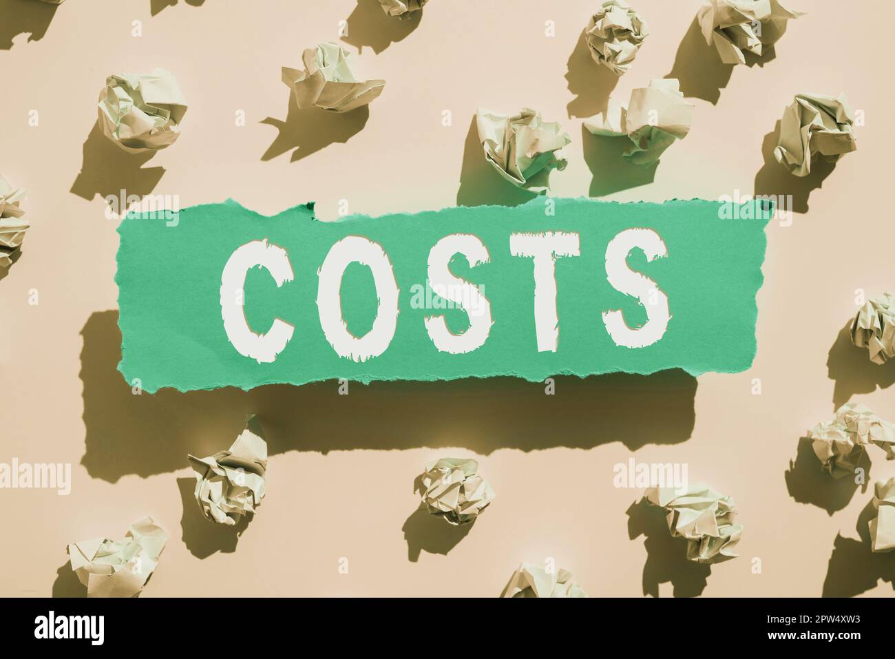 Hand writing sign Costs, Business approach Expenditure Amount that has ...