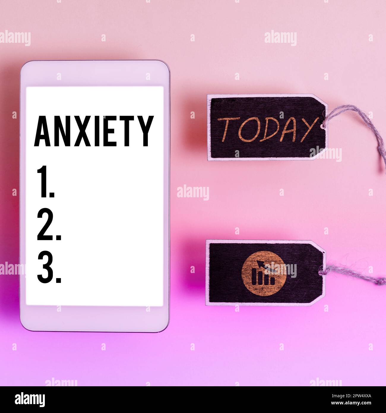 Sign displaying Anxiety, Word for Excessive uneasiness and apprehension ...