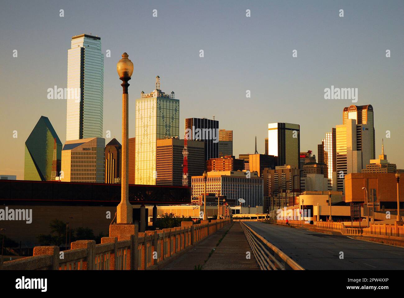 A street and bridge leads directly to the business district and the ...