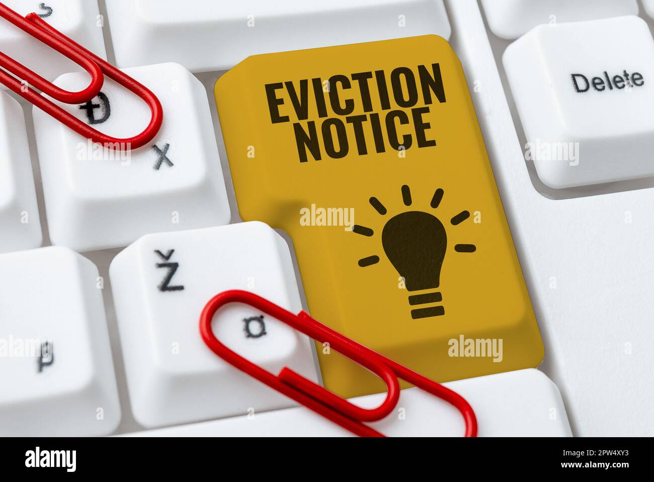 Hand writing sign Eviction Notice, Business showcase an advance notice ...