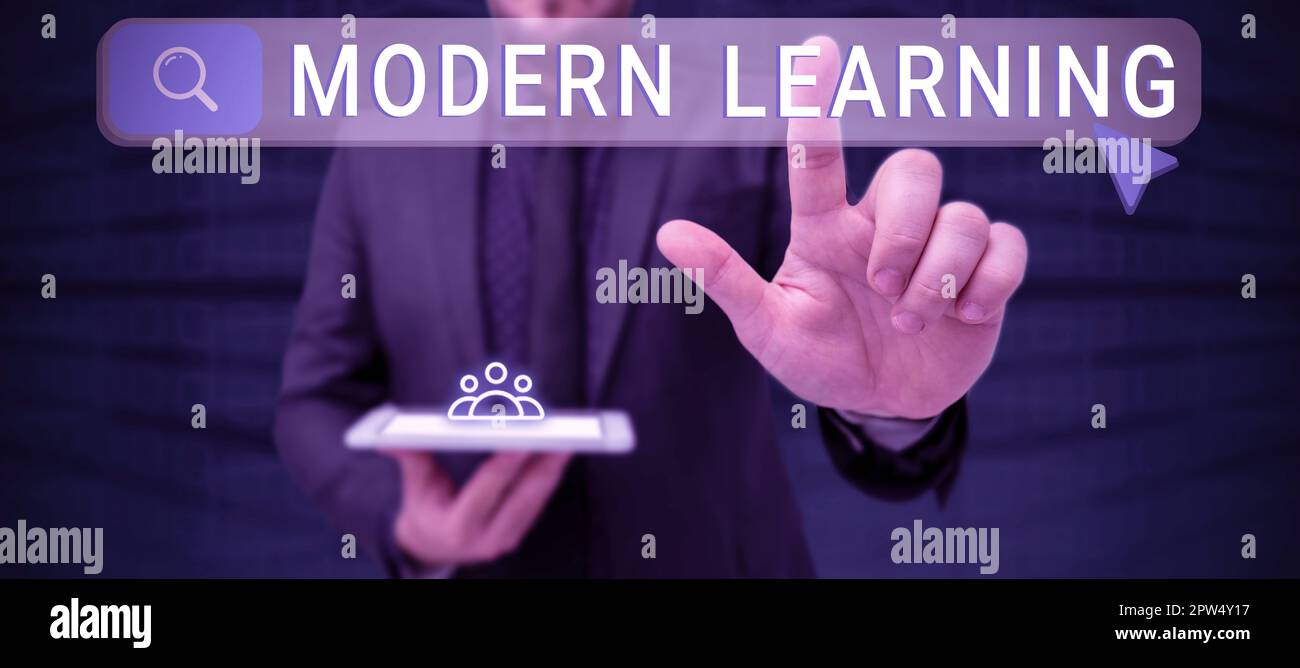 Text sign showing Modern Learning, Word Written on flexible and agile ... Text sign showing Modern Learning, Word Written on flexible and agile ...