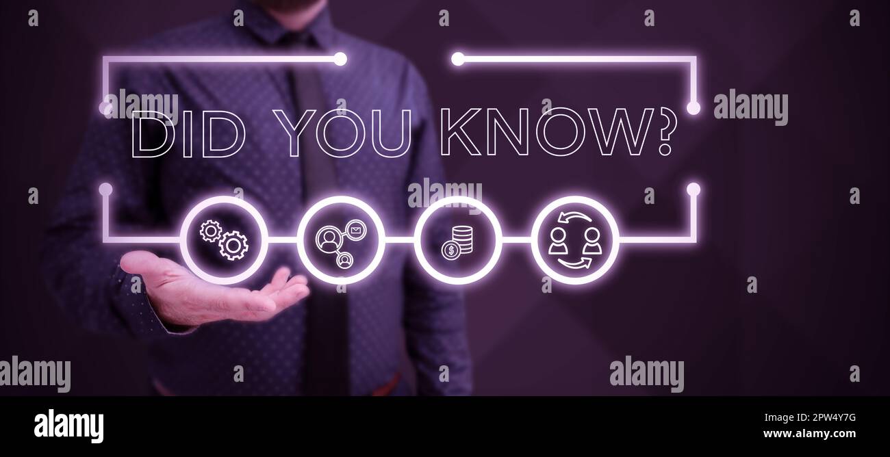Conceptual caption Did You Know, Business idea Fun Facts and Figures ...