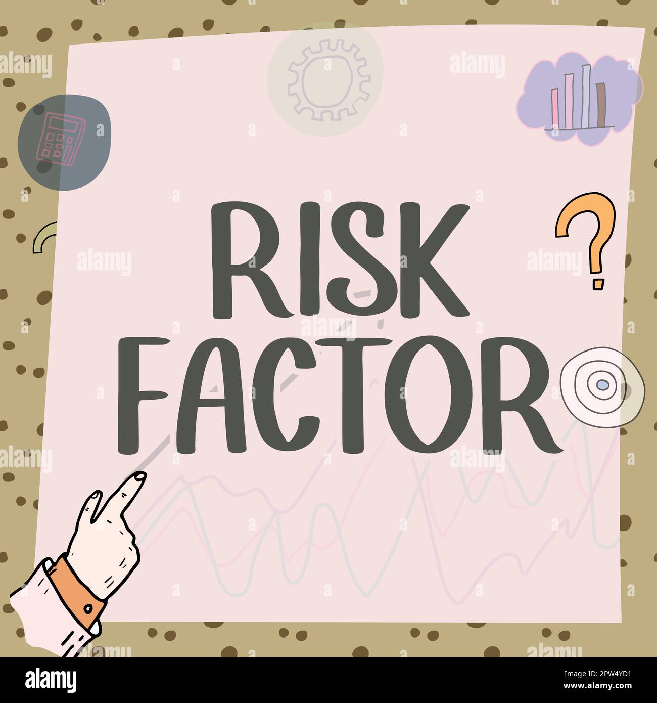 Text sign showing Risk Factor, Internet Concept Something that rises ...