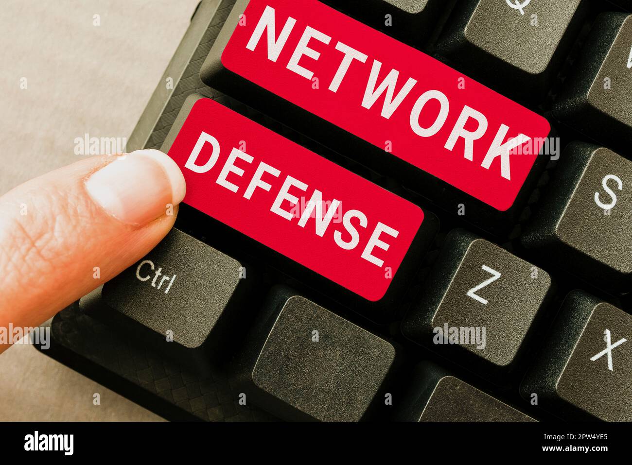 Conceptual caption Network Defense, Business idea easures to protect ...