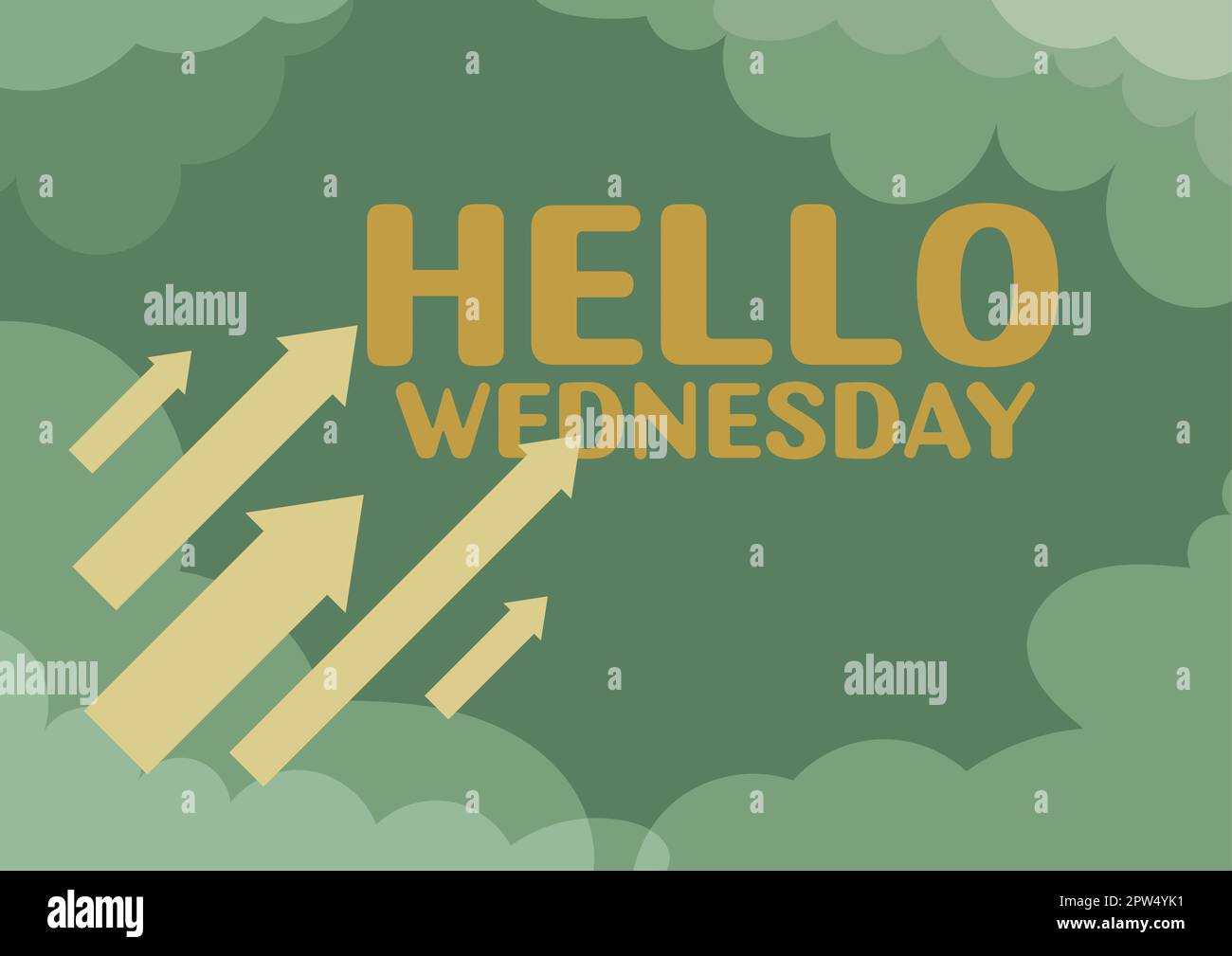 Conceptual caption Hello Wednesday, Business showcase Hump day Middle ...
