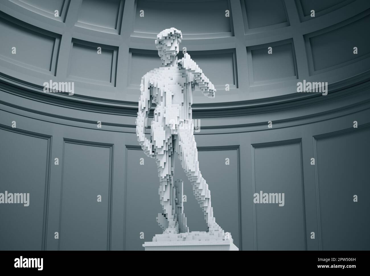 Digital David from 3d pixels. 3d Illustration Stock Photo - Alamy