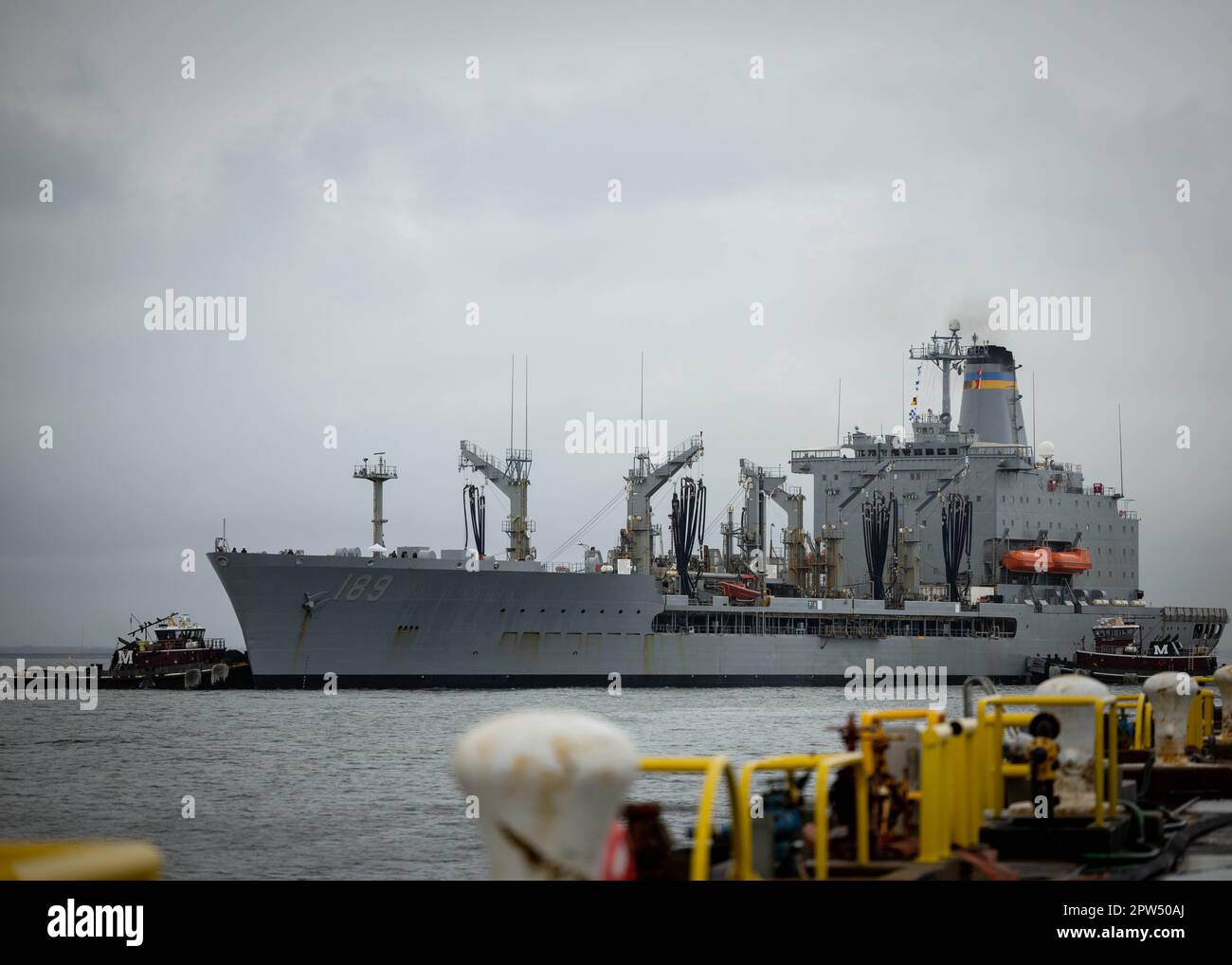 Norfolk, Va. (April 28, 2023) - USNS John Lenthall (T-AO 189) returns ...