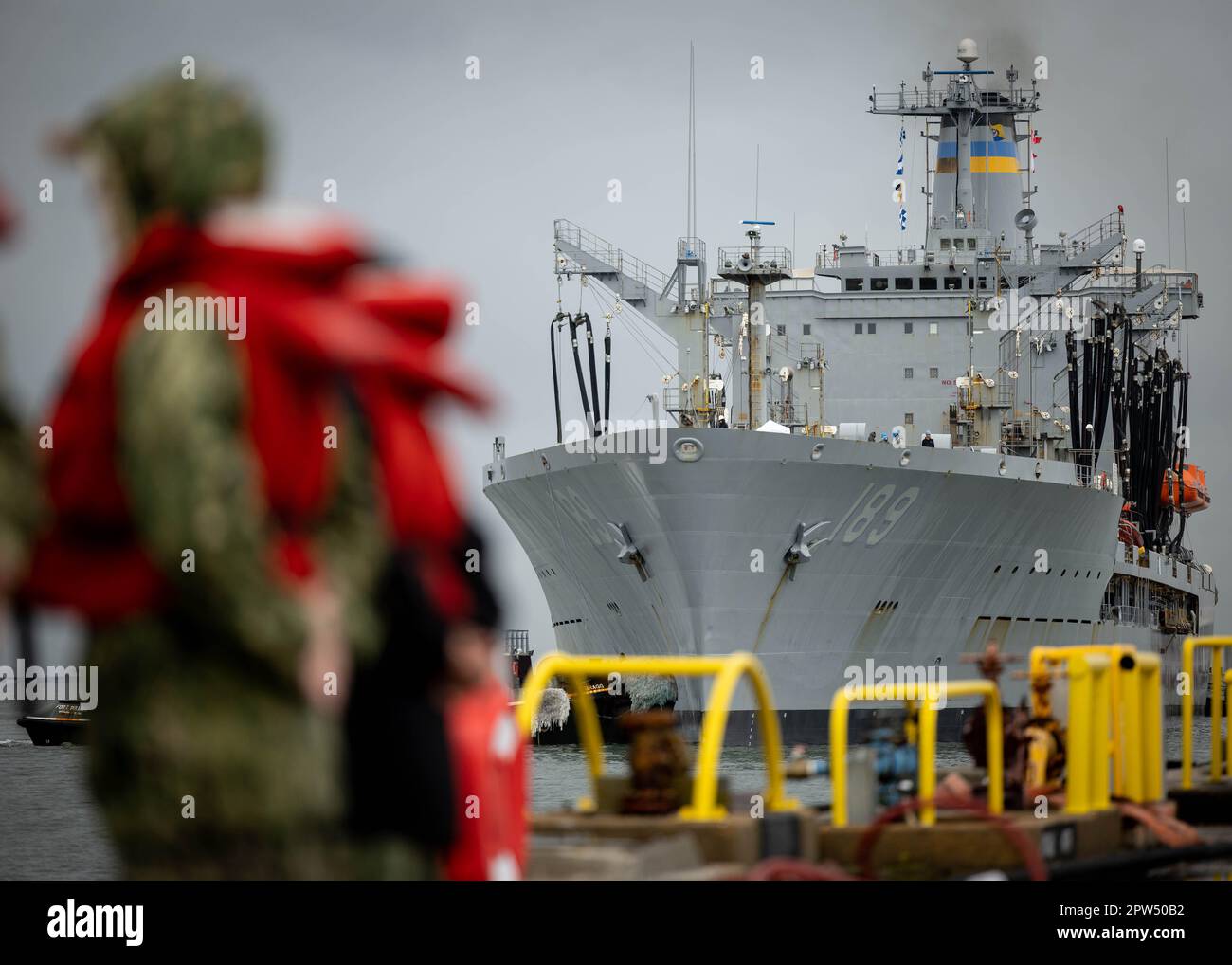Norfolk, Va. (April 28, 2023) - USNS John Lenthall (T-AO 189) returns ...