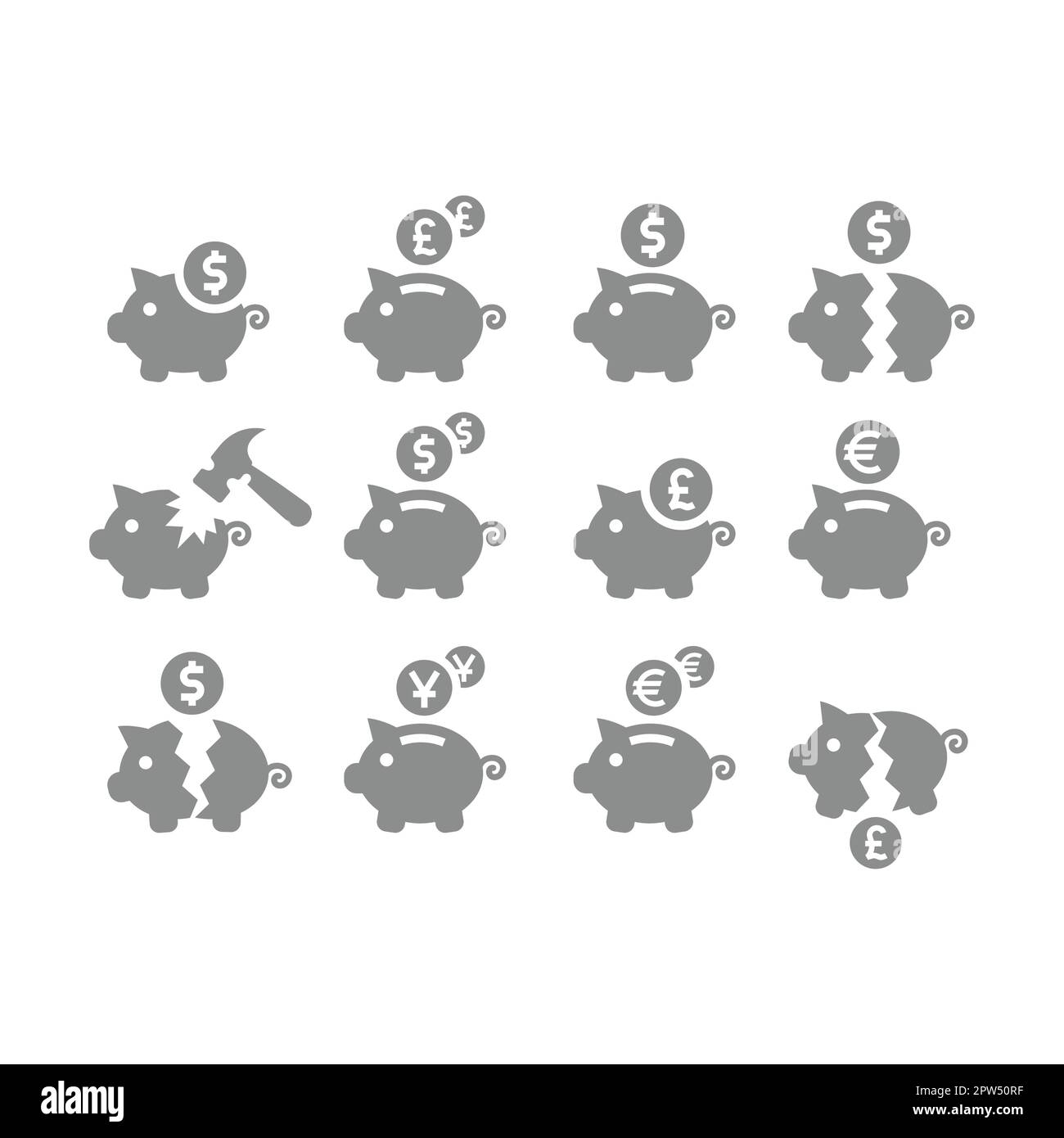 Pound sign and broken Stock Vector Images - Alamy