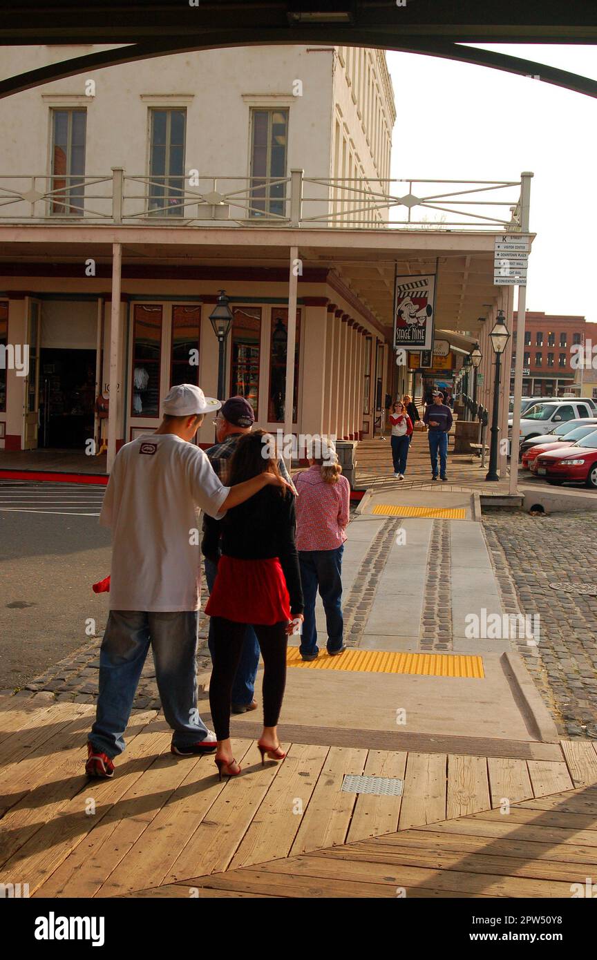 A couple spends the day walking through In Old Sacramento with the ...