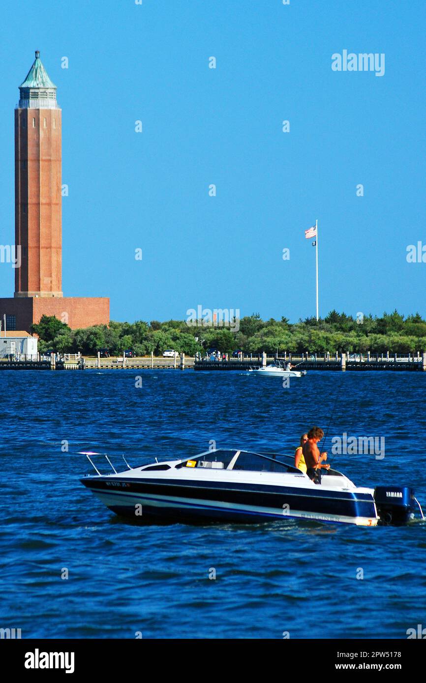 Boaters enjoy taking their small pleasure craft out on the bay, near ...