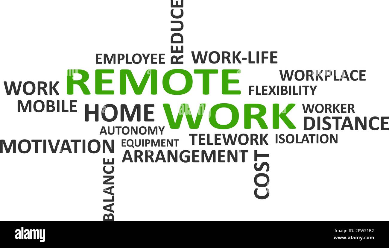 word cloud - remote work Stock Vector Image & Art - Alamy