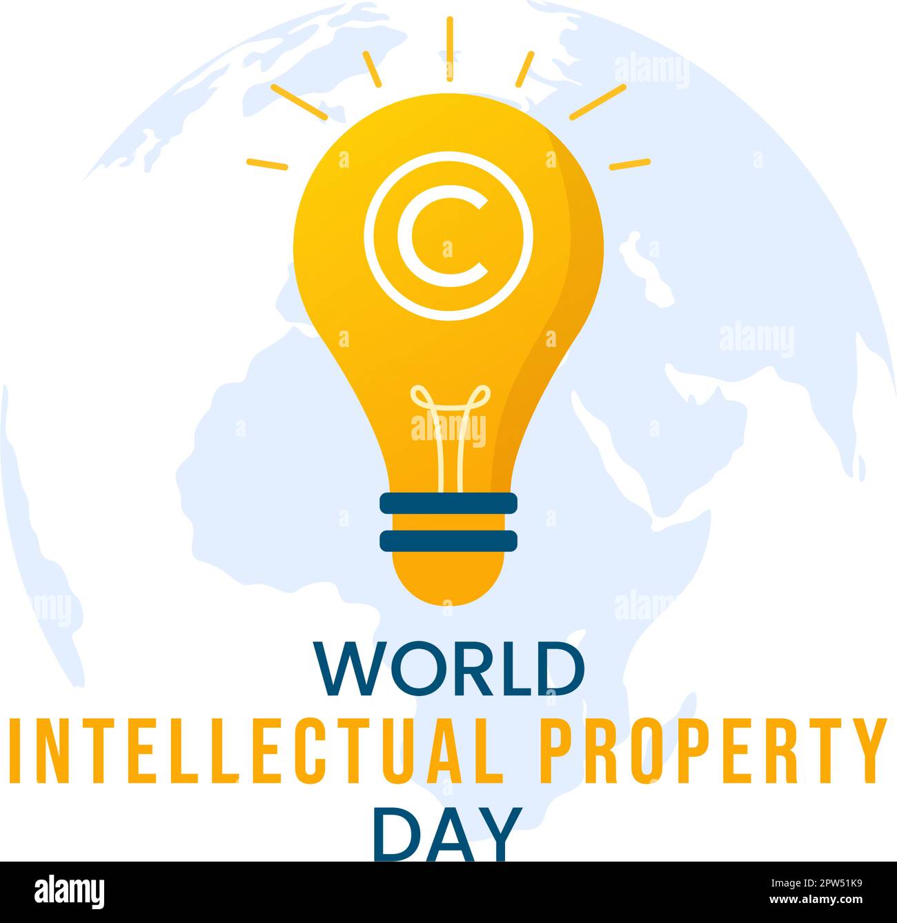 World Intellectual Property Day Illustration with Creativity and Light ...