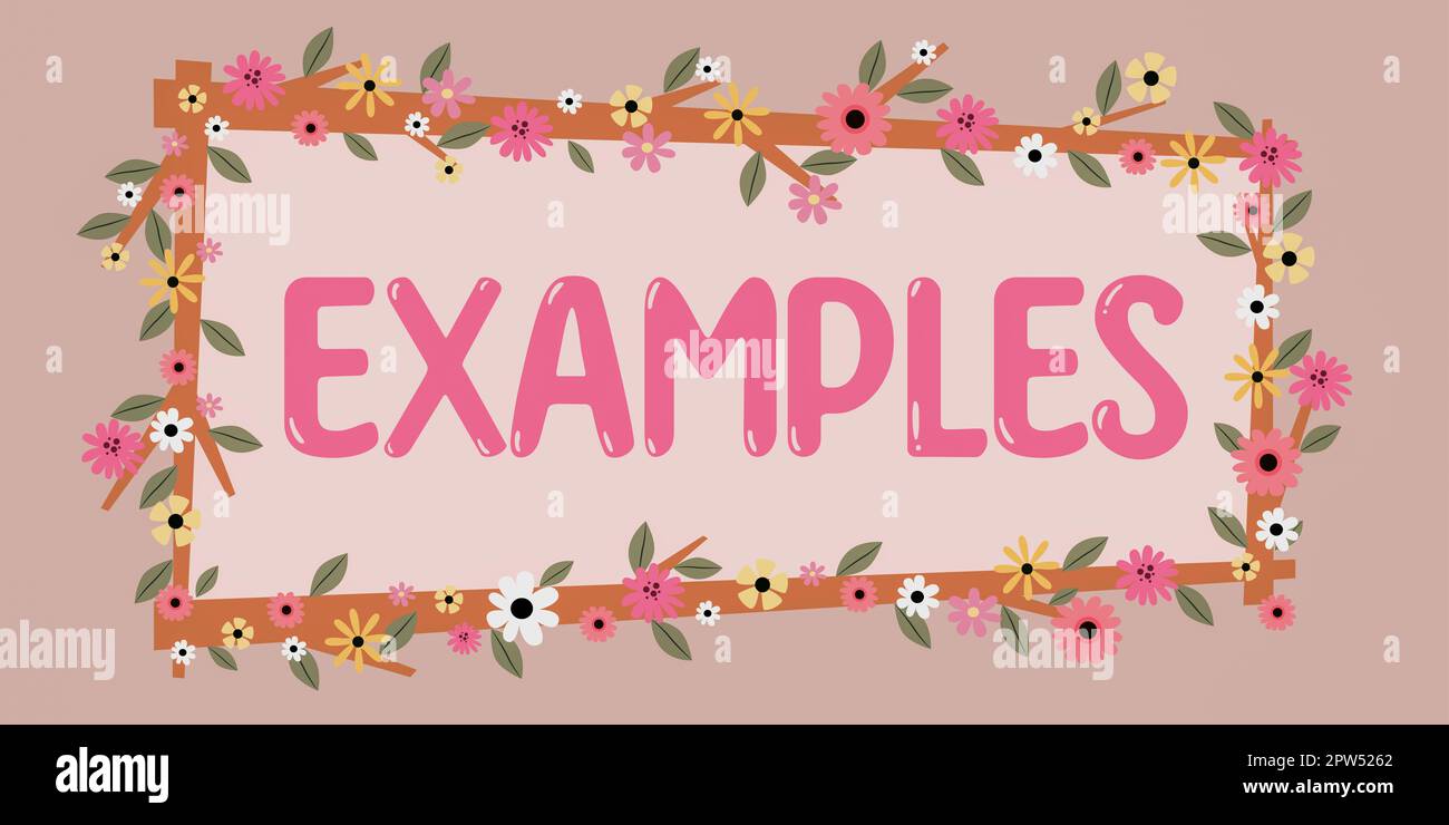 Text Sign Showing Examples Word For Photo Sample Model To Follow Guide Explanation For Instance