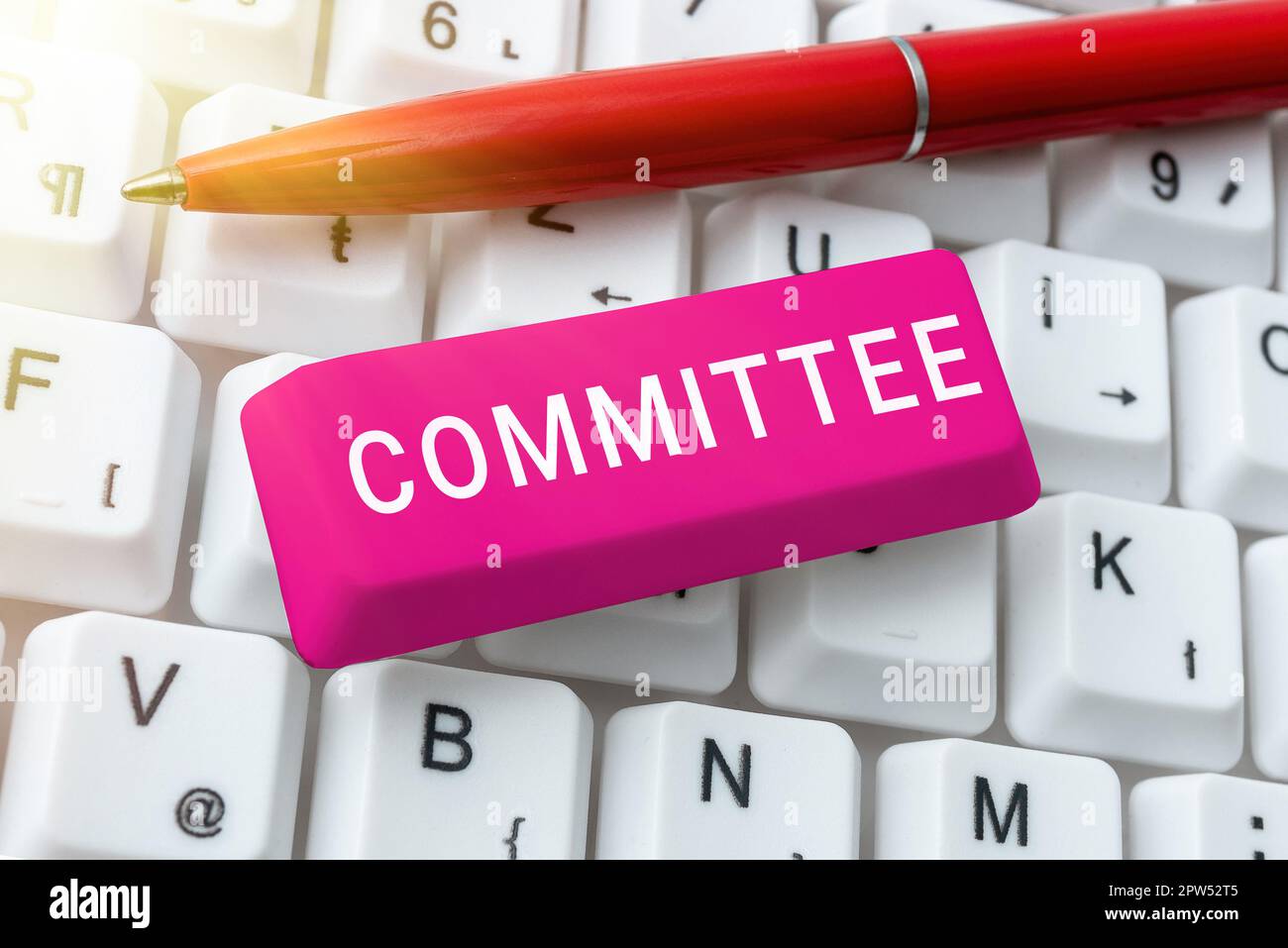 Handwriting text Committee, Word for Group of people appointed for a ...