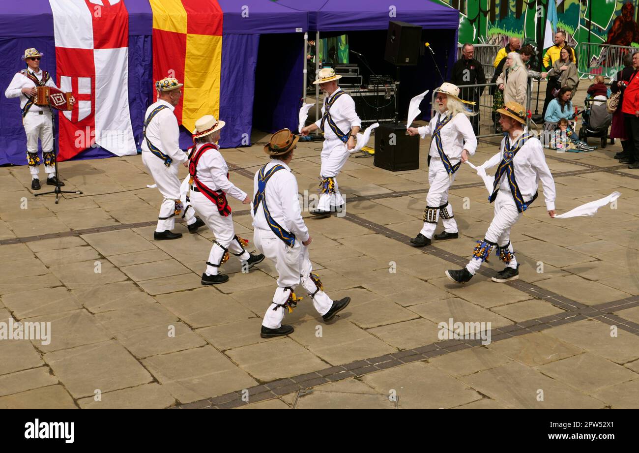 Saint George's Day Celebrations Derby 2023. Morris Dancers in the ...