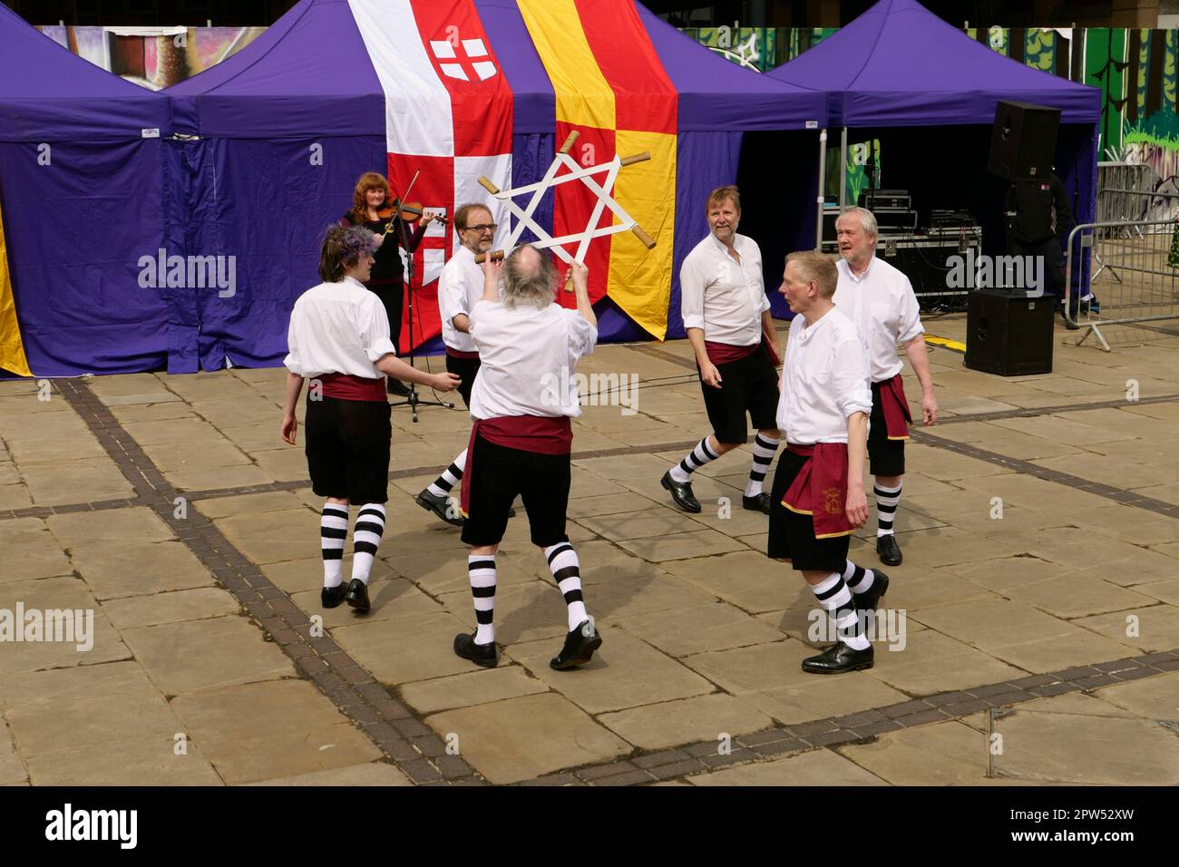 Saint George's Day Celebrations Derby 2023. Morris Dancers in the ...