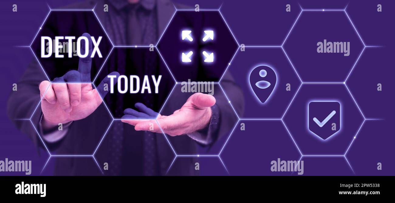 Writing displaying text Detox, Business showcase Moment for Diet ...