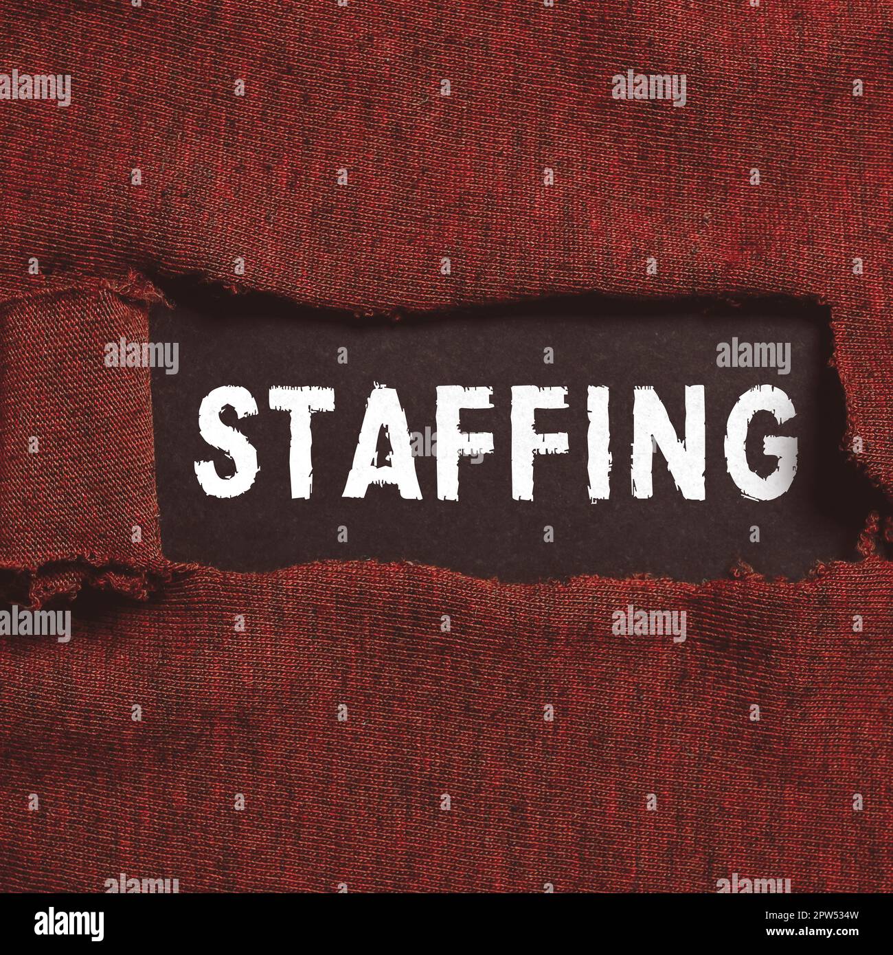 Writing displaying text Staffing, Word for The percentage of workers ...