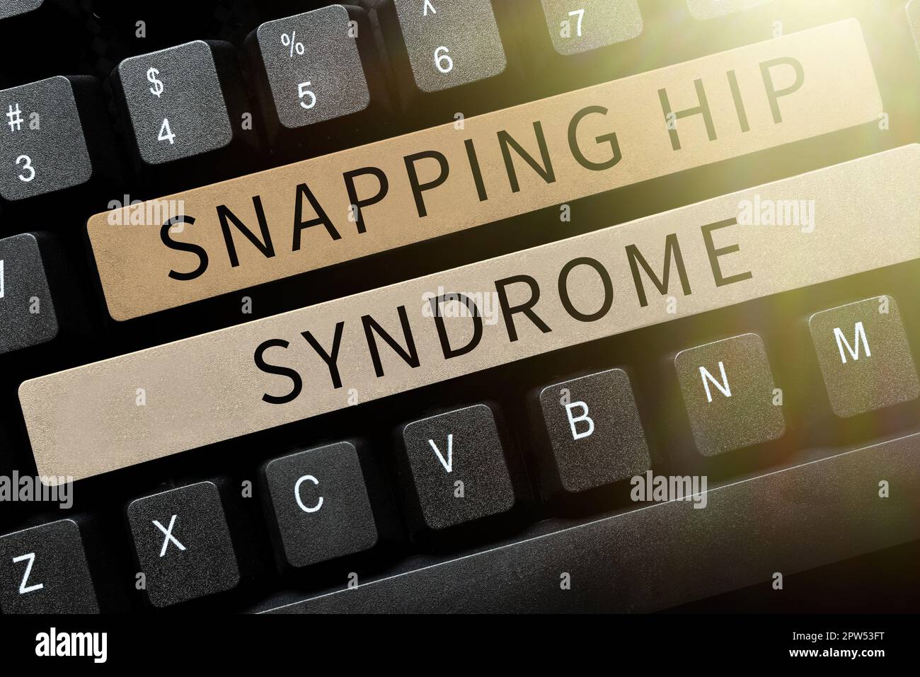 Sign displaying Snapping Hip Syndrome, Business showcase audible snap ...