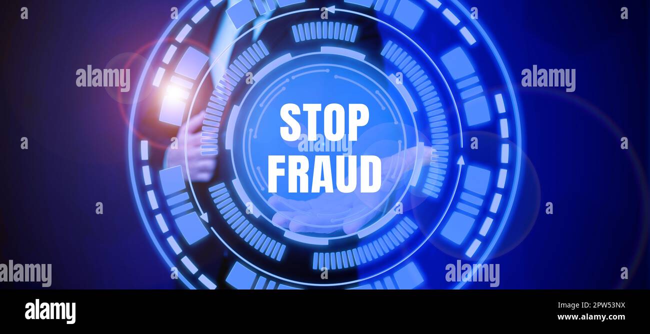 Writing displaying text Stop Fraud, Business idea campaign advices ...