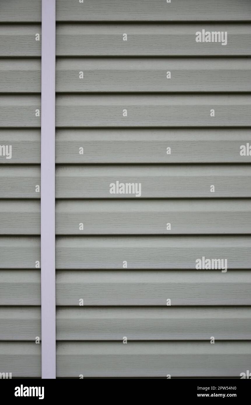 Siding, plastic panels texture closeup in the daytime outdoors Stock ...