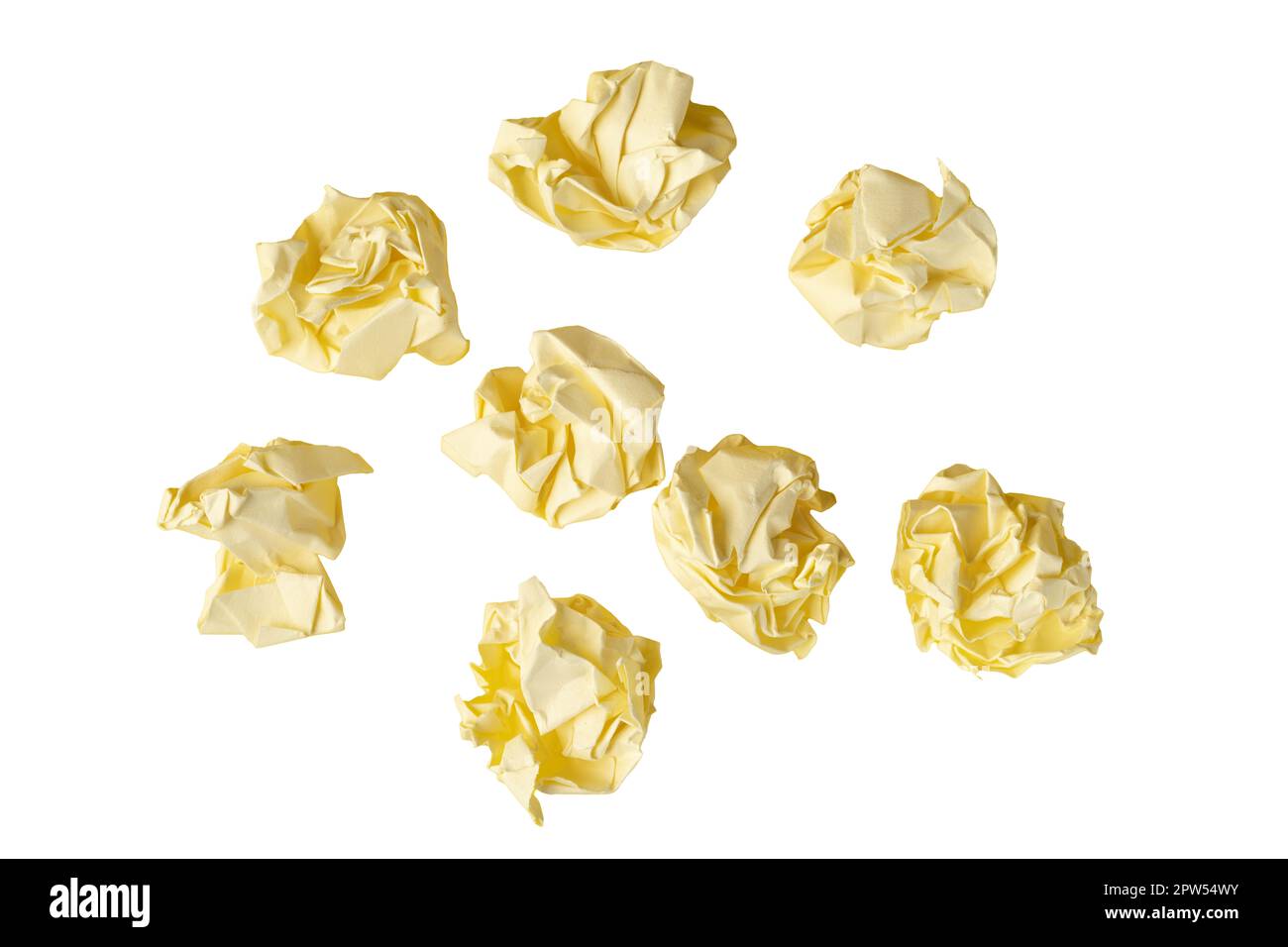 some crumpled pieces of paper on a transparent surface Stock Photo - Alamy