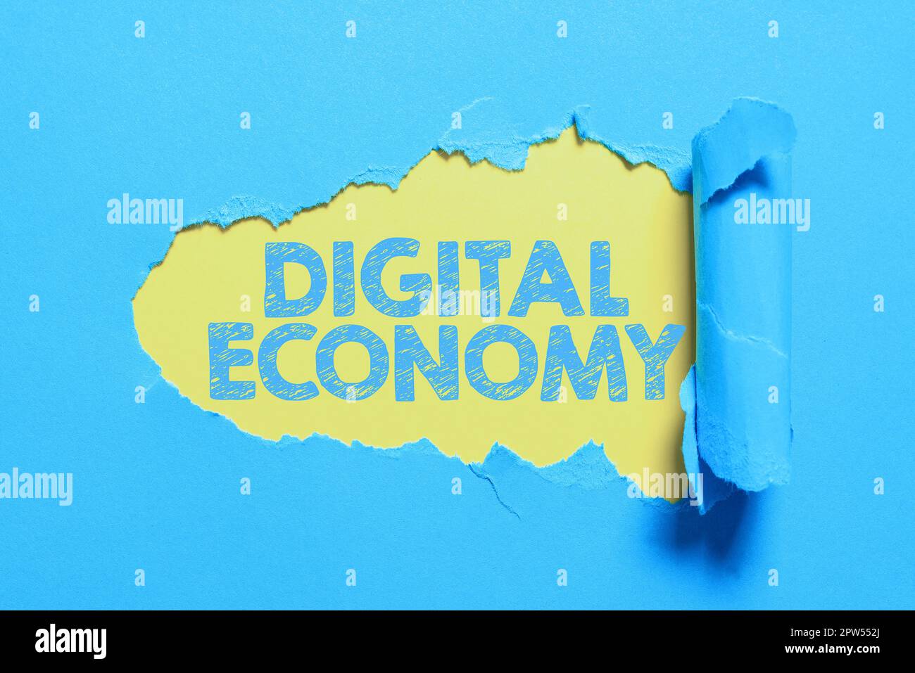 Text showing inspiration Digital Economy, Internet Concept economic ...