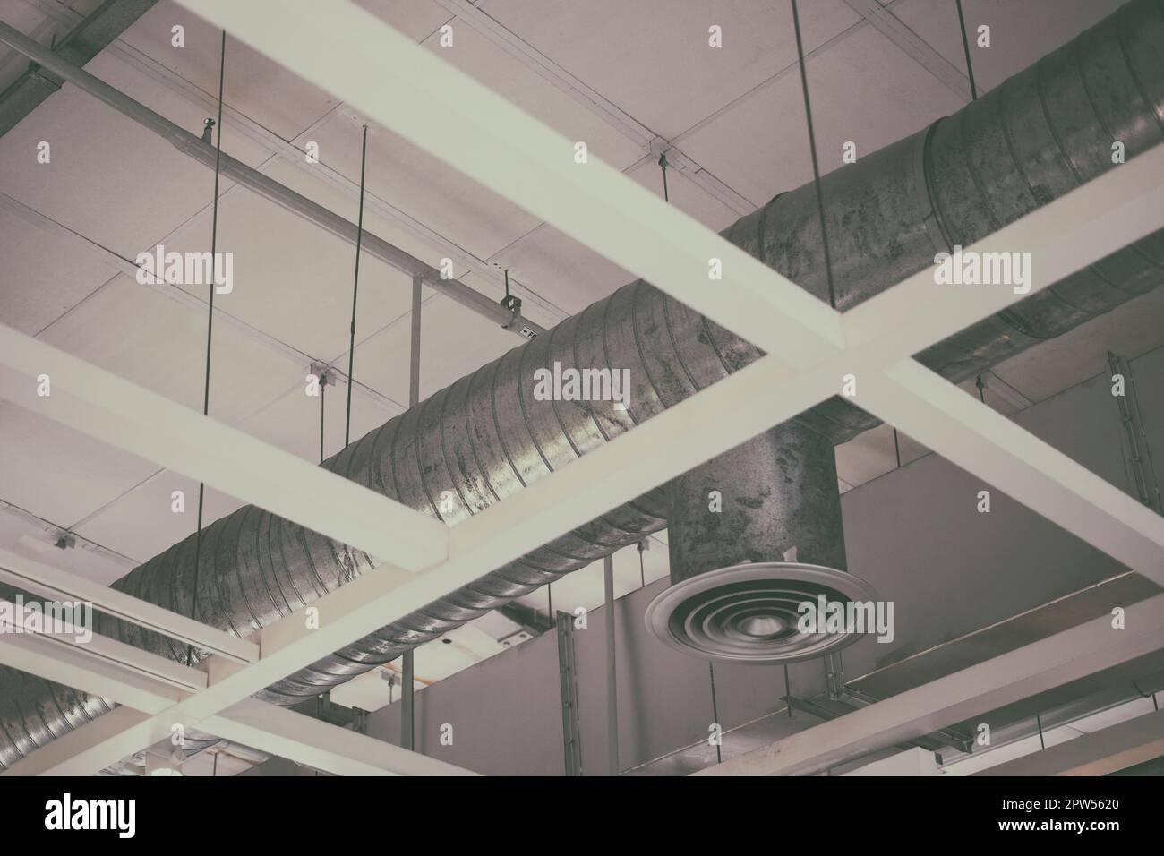 Air duct conditioning ceiling in the building Stock Photo - Alamy