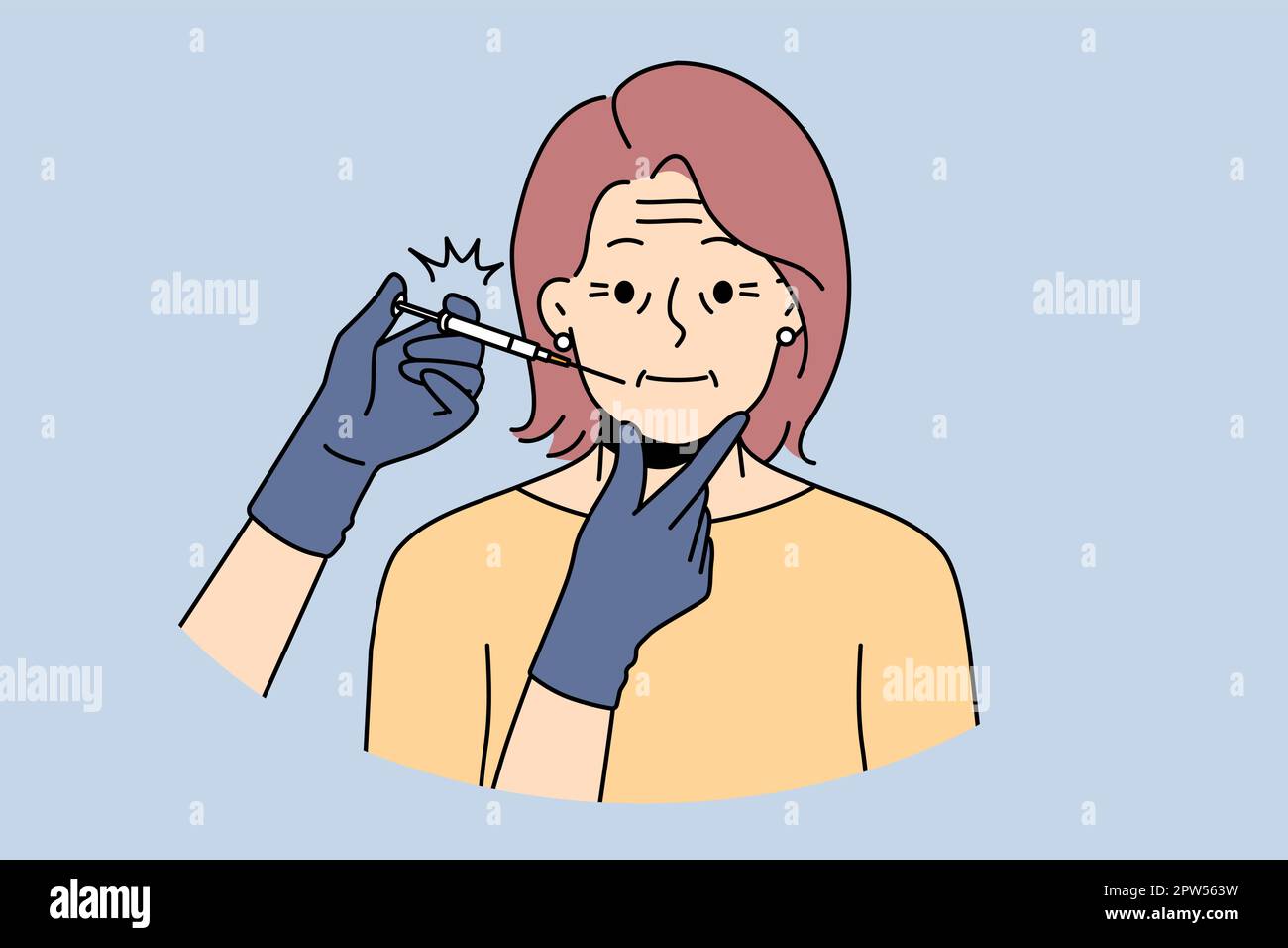 Facial injection Stock Vector Images - Alamy