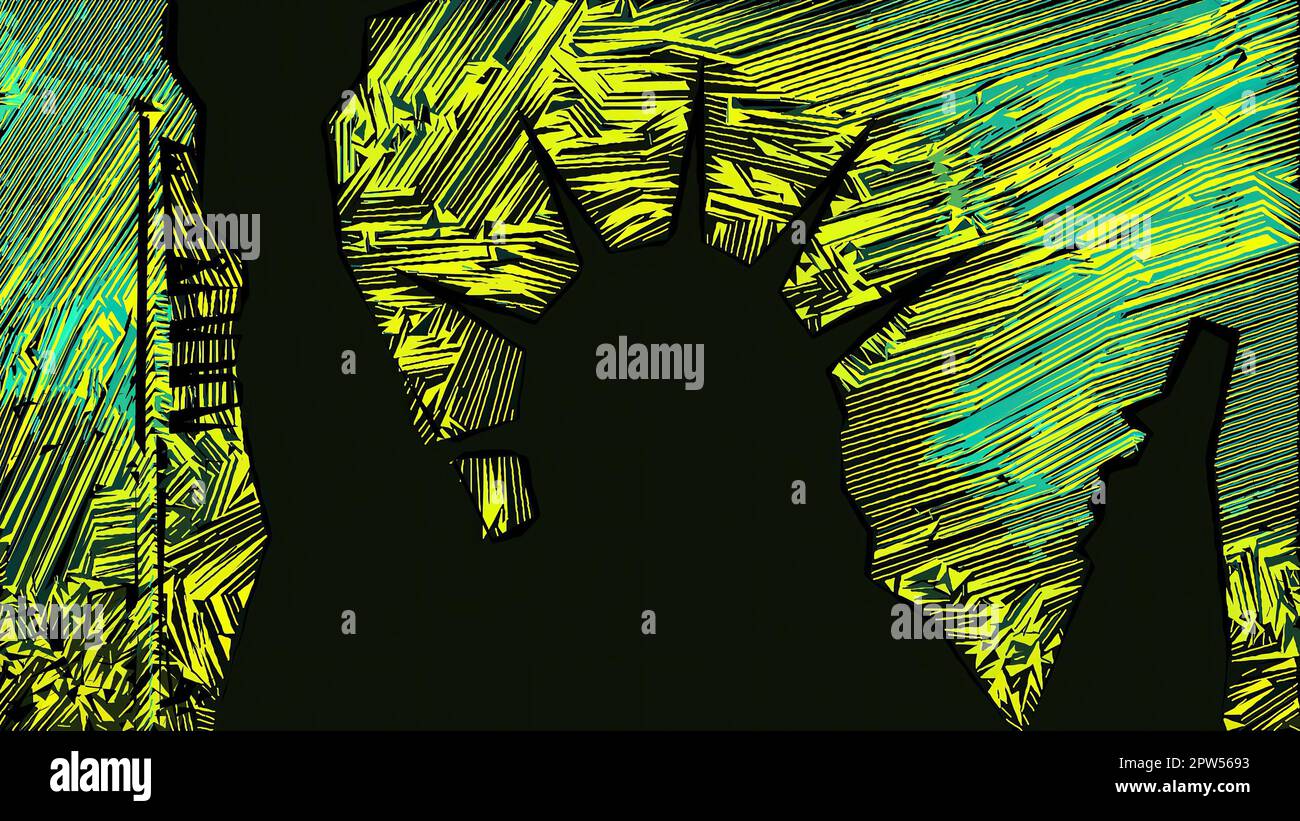 New York Statue of Liberty in a Pop Art Style Stock Photo - Alamy