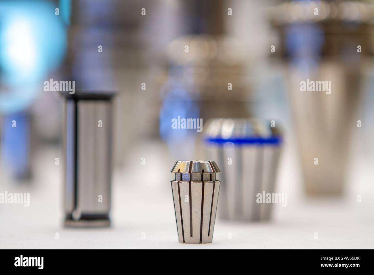Collet chuck tool collets set many tye ,CNC machine Stock Photo - Alamy