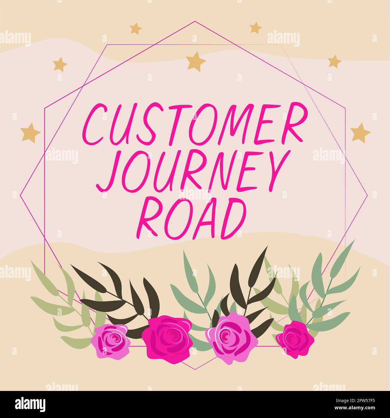 Text caption presenting Customer Journey Road, Internet Concept ...