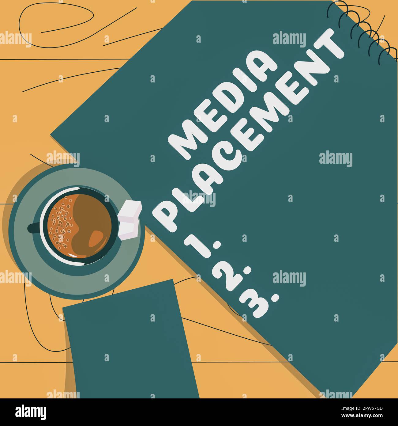 Writing displaying text Media Placement, Internet Concept the method of ...