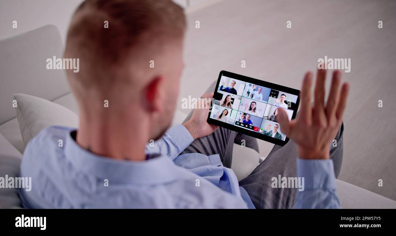 Online Virtual Training Webinar Conference. Business Interview Stock ...