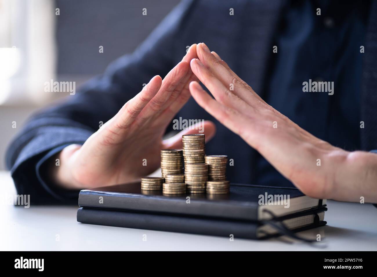 Business Money Protection From Inflation. Safe Salary Stock Photo - Alamy