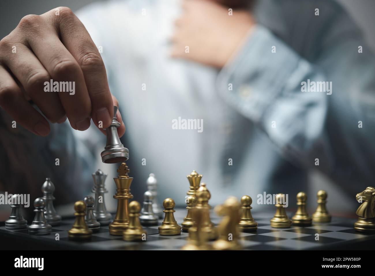 Strategic planning and goals success business idea. Businessman looking ...