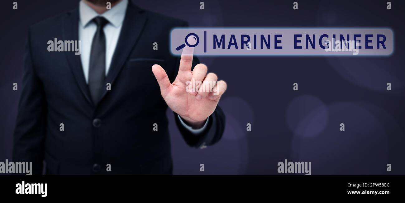 Text showing inspiration Marine Engineer, Conceptual photo incharge ...