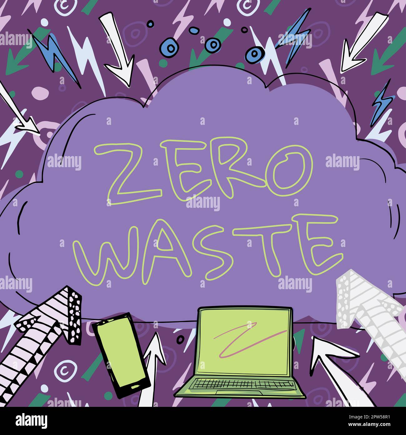 Inspiration showing sign Zero Waste, Internet Concept industrial responsibility includes ...