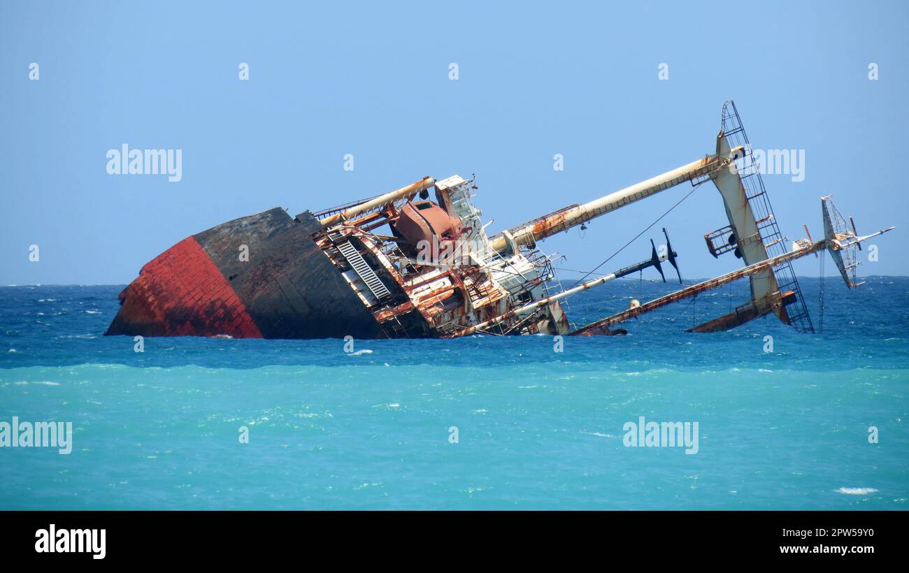 Wreck of ship destroyed in tsunami that hit coastal areas of Indian ...