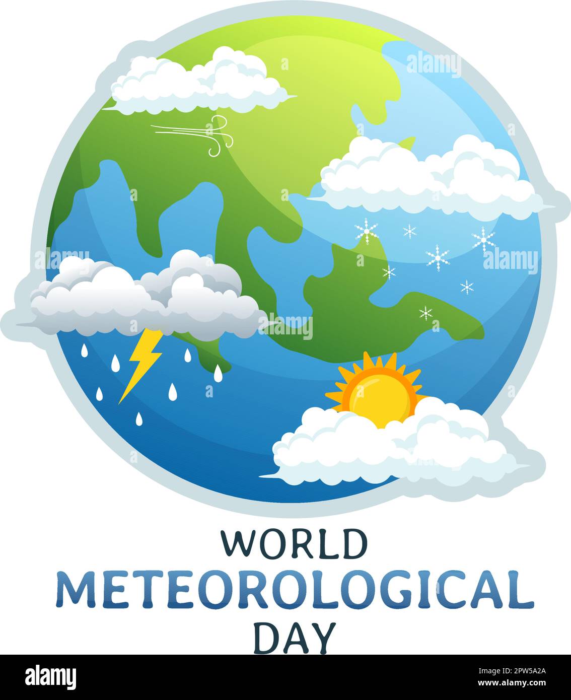 World Meteorological Day Illustration with Meteorology Science and ...