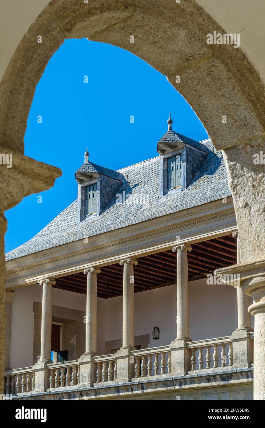 Architectural detail of the Royal Site of San Lorenzo de El Escorial ...