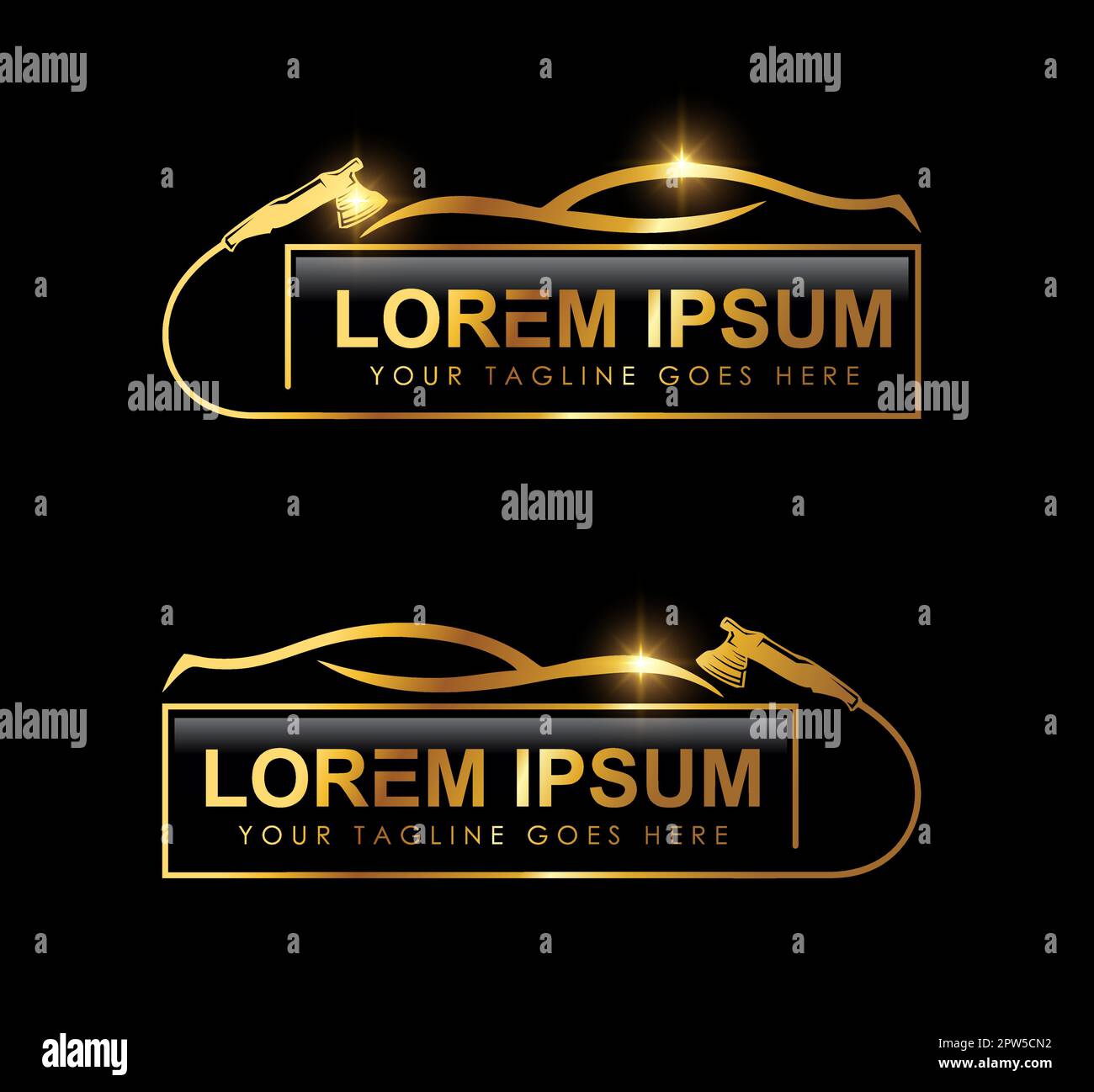 Golden Cleaning Car Service Logo Vector icon Stock Vector Image & Art ...