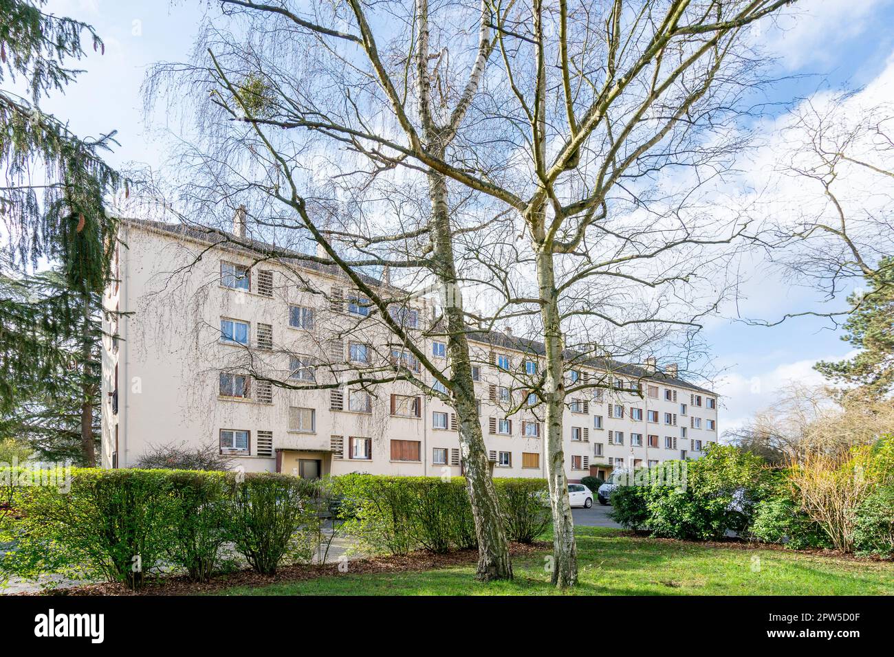 Building from the 60s Stock Photo - Alamy